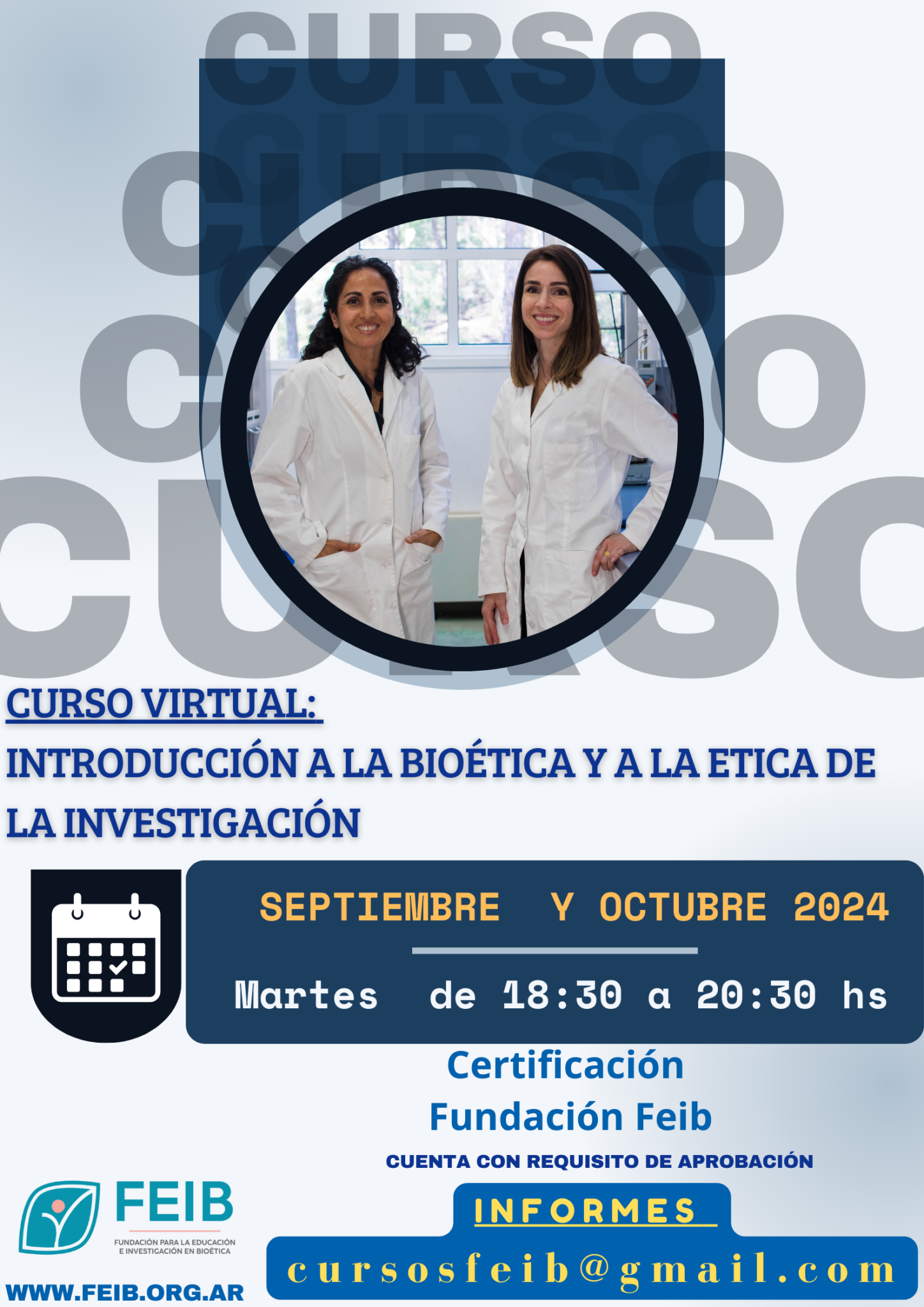 NUEVO CURSO: INTRODUCCIÓN A LA BIOÉTICA CLÍNICA Y A LA ÉTICA DE LA ...
